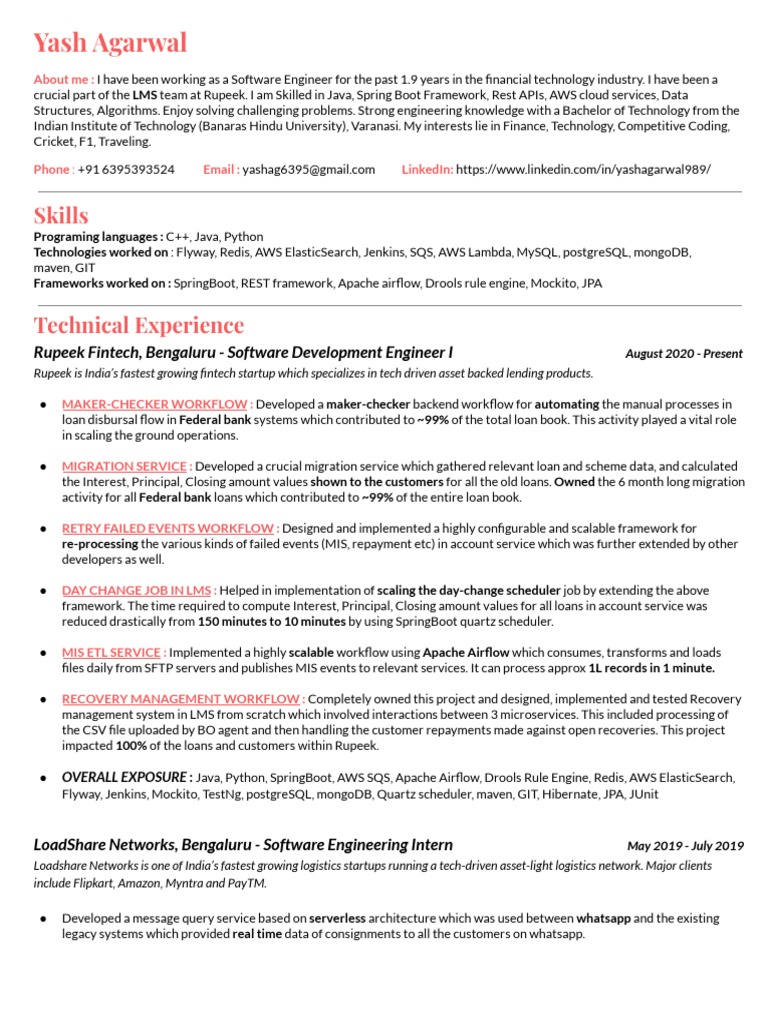 Yash Agarwal Resume April 2022-1 | PDF | Amazon Web Services ...
