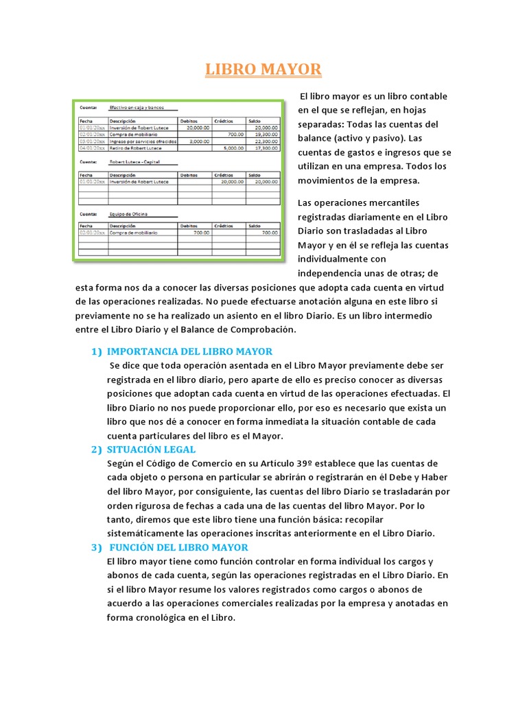 Libro Mayor - Contabilidad General | Descargar gratis PDF ...