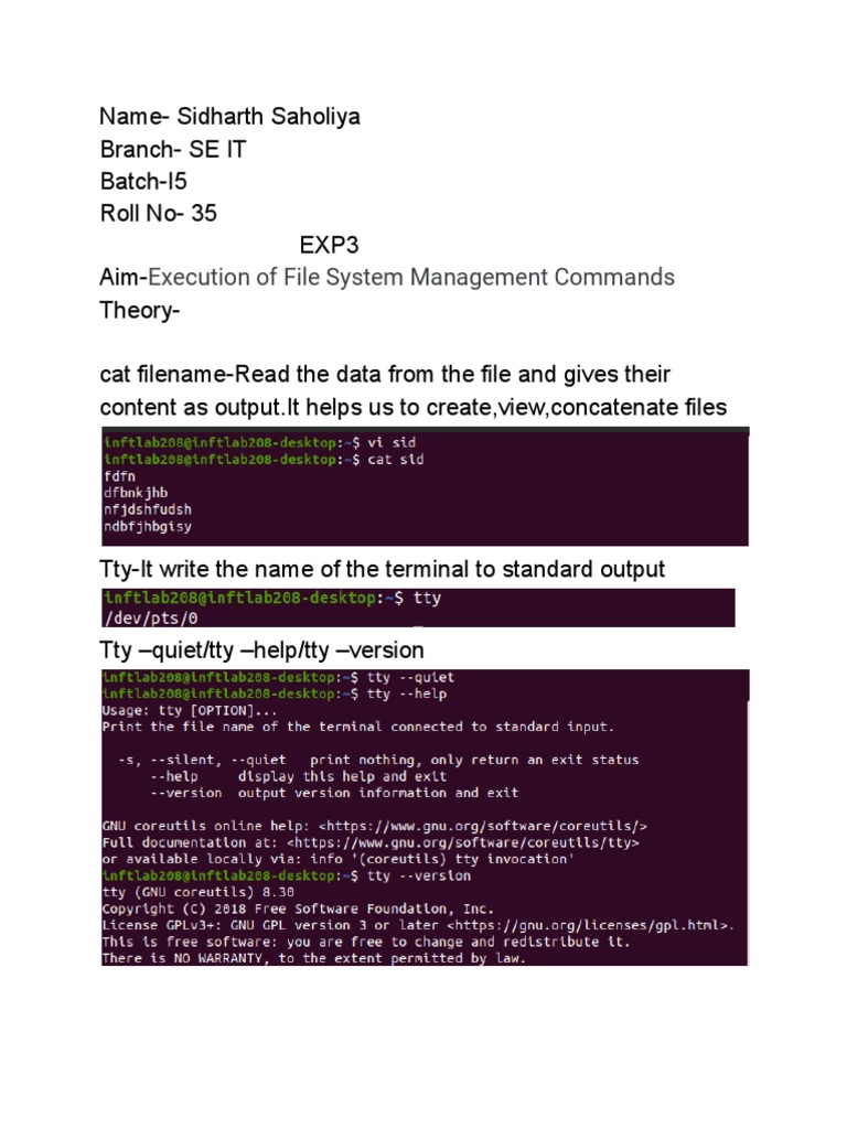 Exp3 Unix Lab Seit2 35 I5 | PDF Exp3 Unix Lab Seit2 35 I5 | PDF