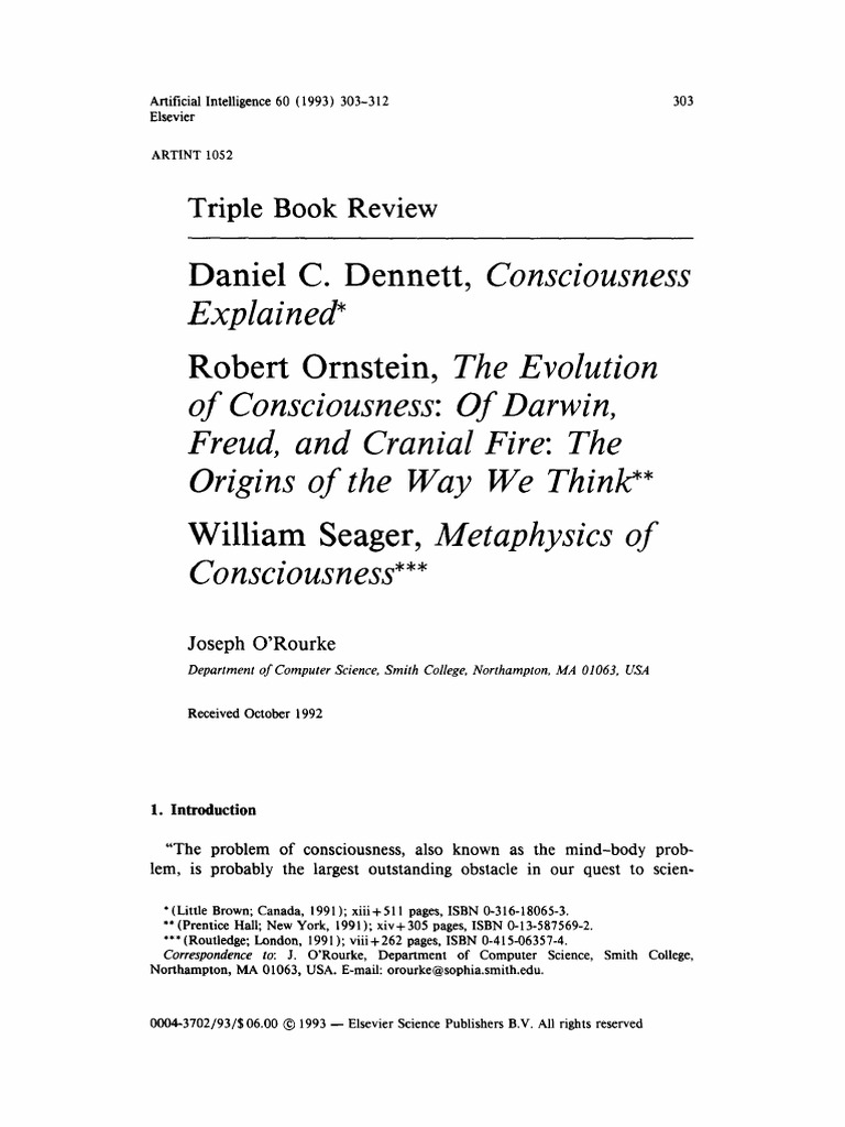 Consciousness-Explained | PDF | Consciousness | Qualia