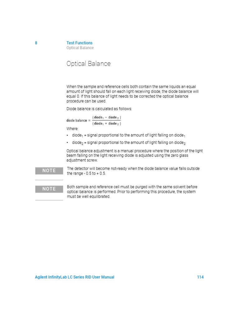 Optical Balance Procedure Guide | PDF | Diode | Vacuum Tube