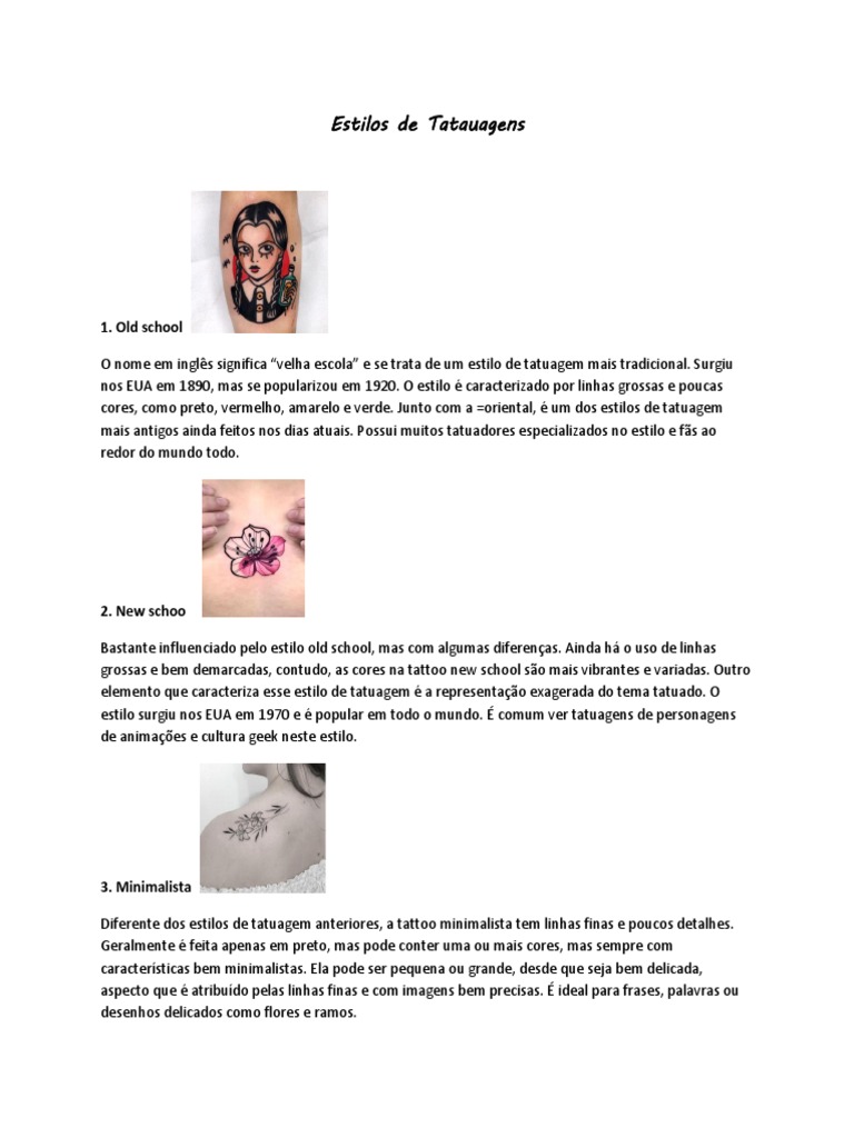 2 Aula Curso Pdf Tatuagem Desenho