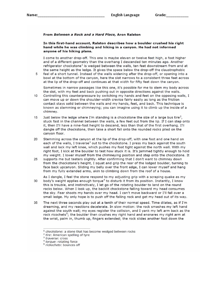 Between A Rock and A Hard Place | PDF