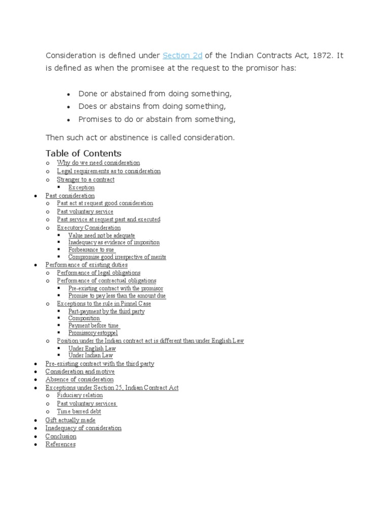Indian Contract Act: Consideration Explained | PDF | Consideration | Estoppel