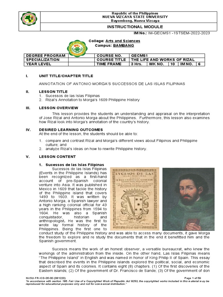 The Life and Works of Rizal MODULE FINALS | PDF | Philippines | Spanish Empire