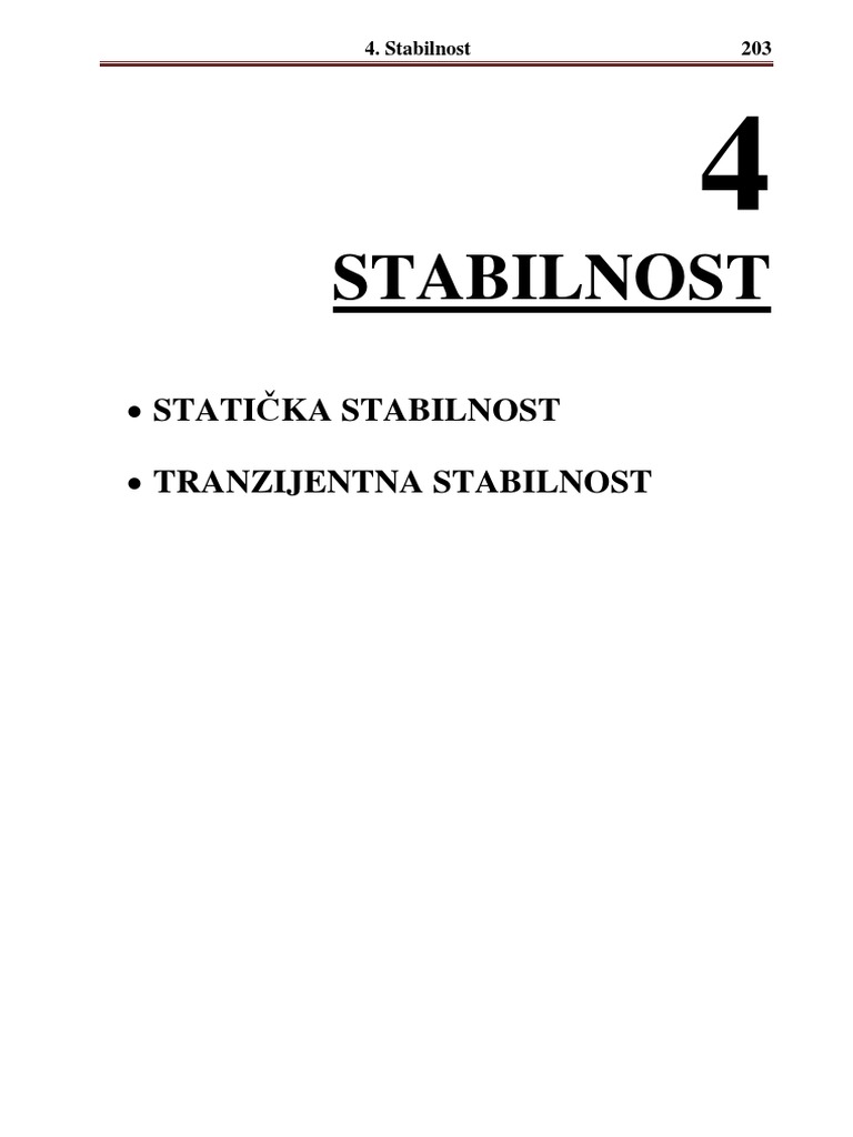 Stabilnost | PDF