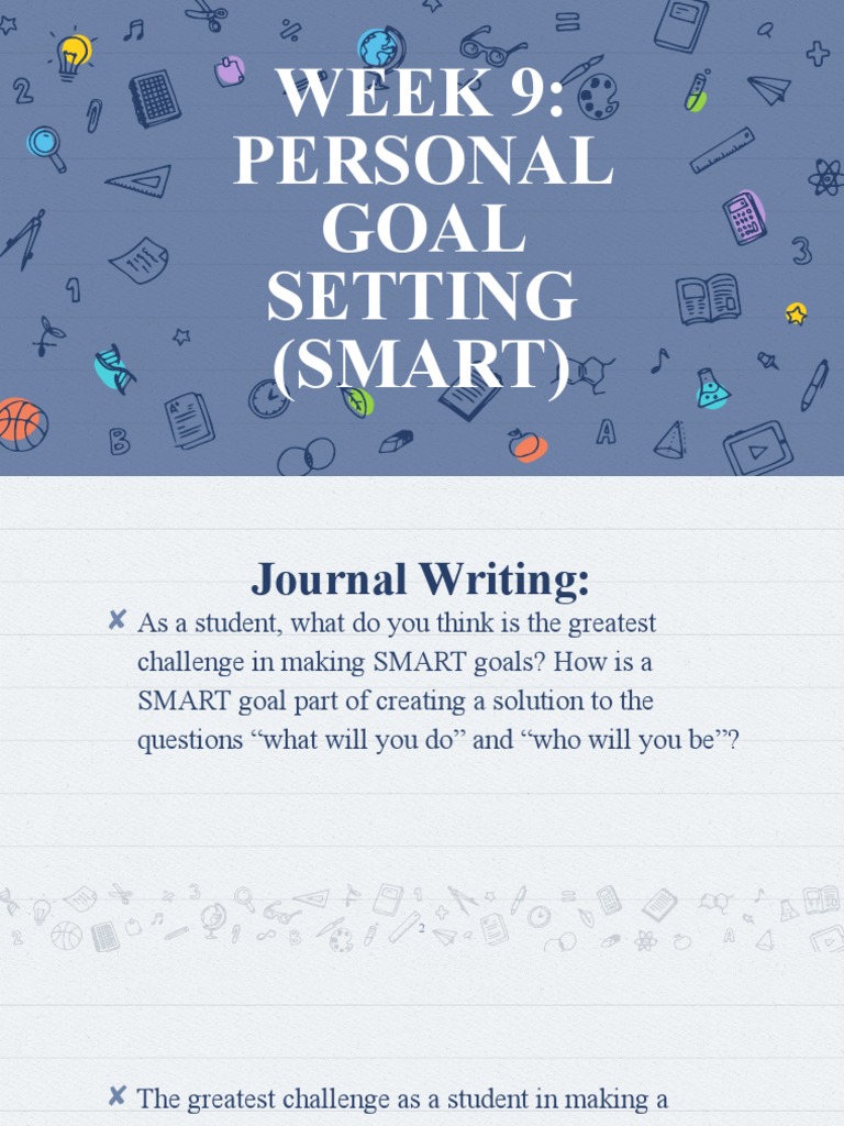 Week 9: Personal Goal Setting (Smart) | PDF