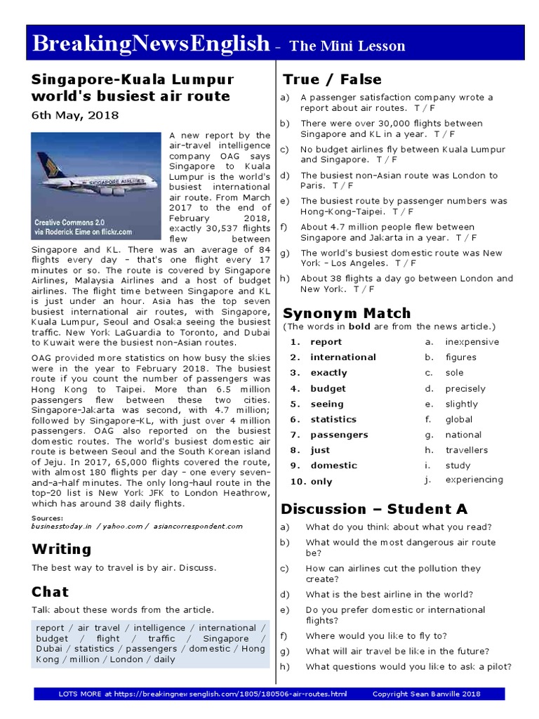 Breakingnewsenglish: - The Mini Lesson | PDF