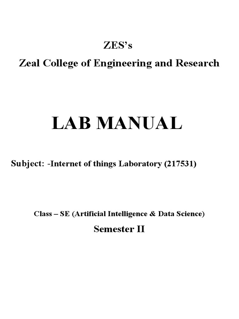 IOT Lab Manual | PDF