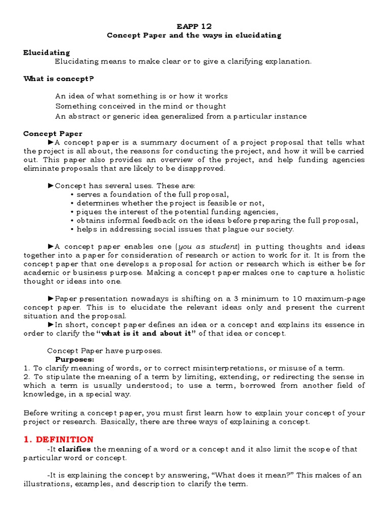 EAPP Copy On Concept Paper | PDF | Concept | Definition