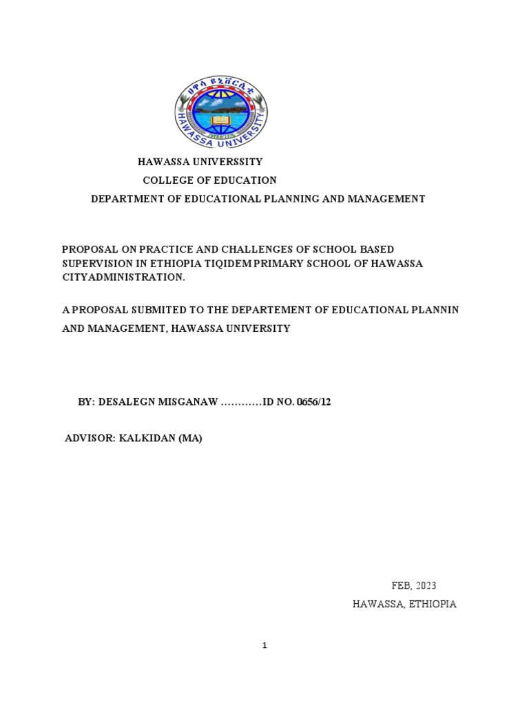 Hawassa Universsity College of Education Department of Educational ...