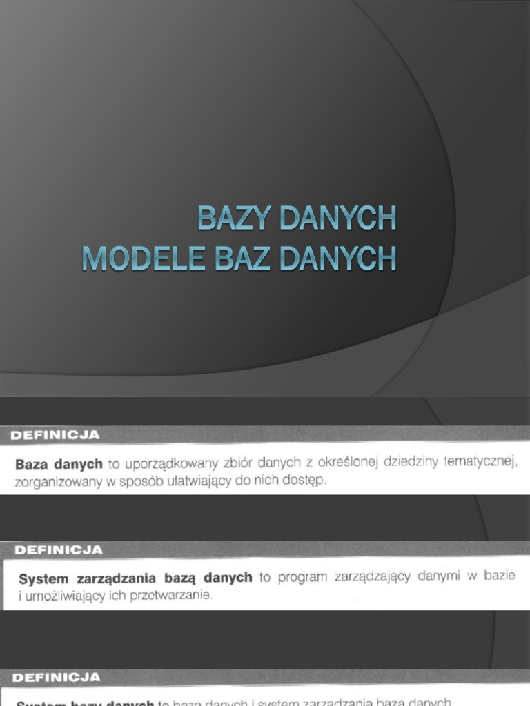 1 Modele Baz Danych | PDF