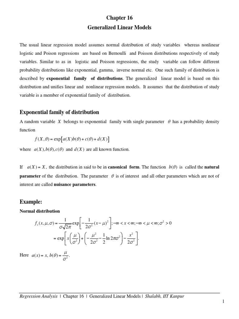 Generalized Linear Models: FX Axb C DX Axb C DX | PDF | Linear Regression | Ordinary Least Squares