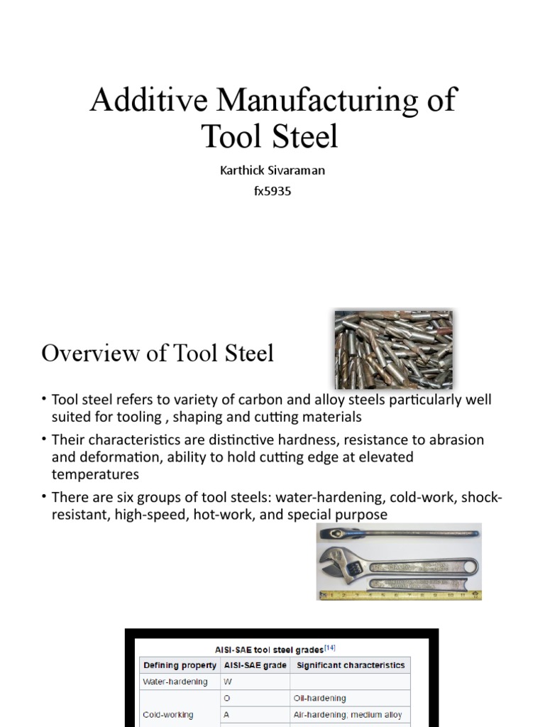 Additive Manufacturing of Tool Steel | PDF | Steel | Microstructure