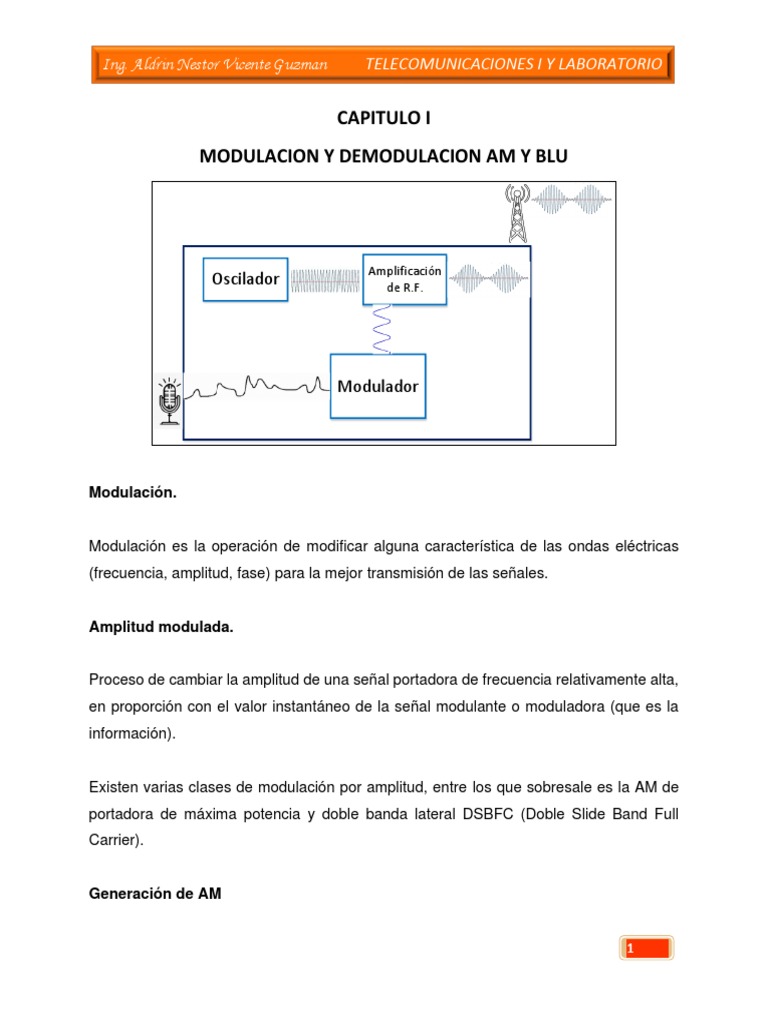Capitulo I - Modulacion Am | PDF | Modulación | Modulación de frecuencia