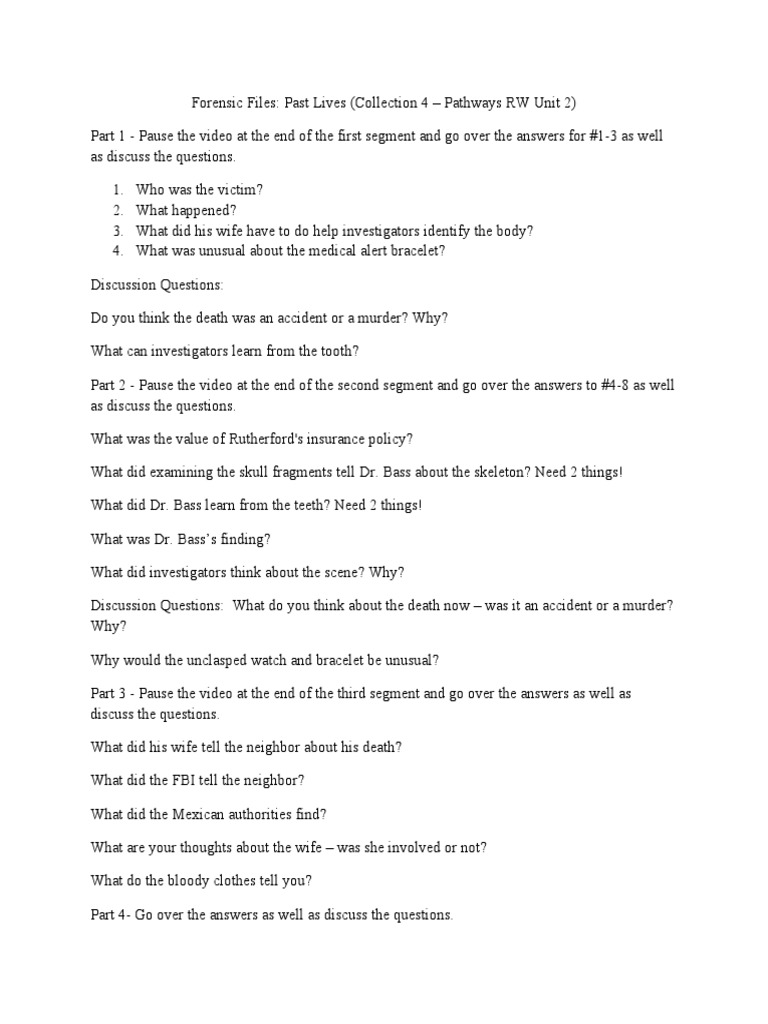 Forensic Files | PDF