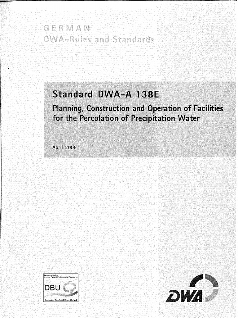 00138 # DWA-A 138E Planing, Construction and Operation _ April 2005 | PDF
