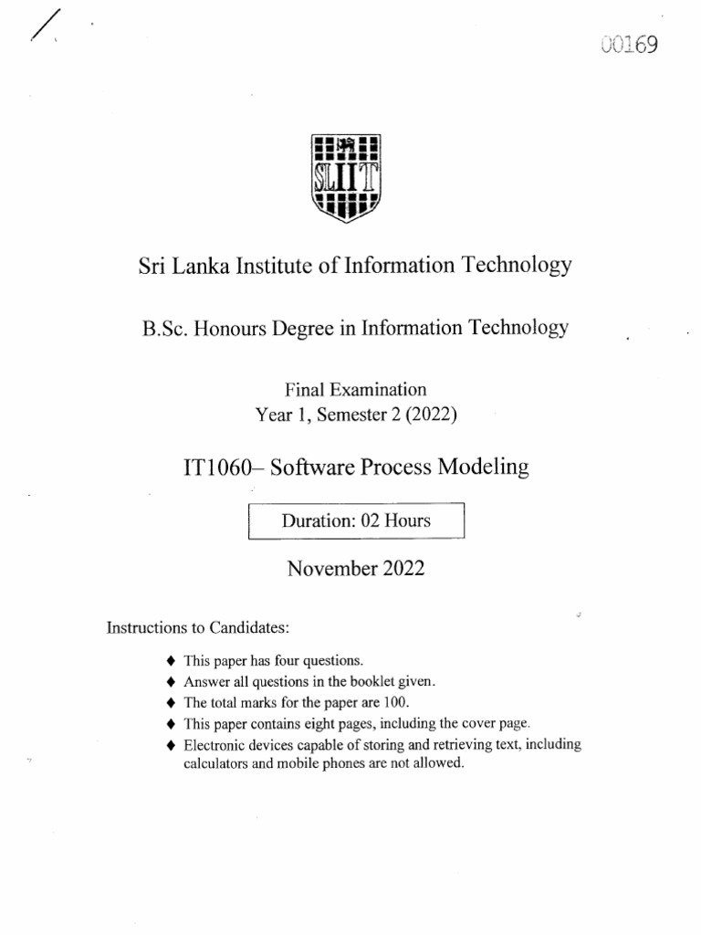 IT1060-Software Process Modeling | PDF | Software Development Process | Information Technology ...