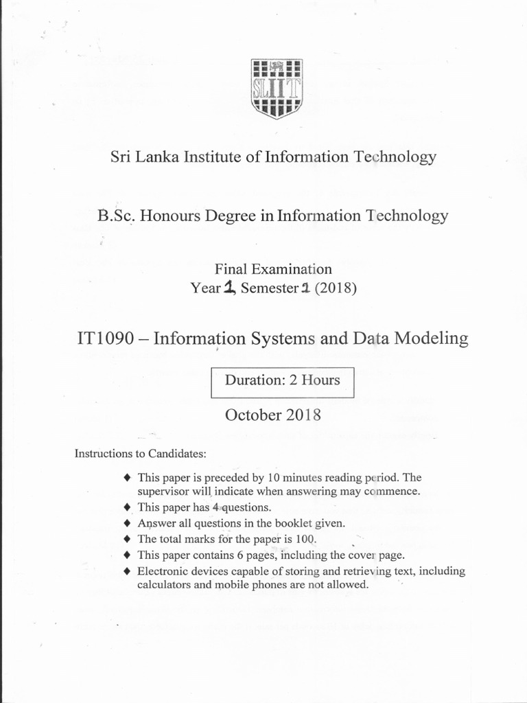 IT1090 IS and DM | PDF | Databases | Customer Relationship Management