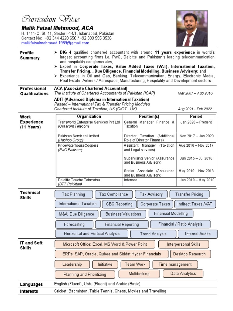 1 - CV - Tax | PDF | Taxes | Mergers And Acquisitions