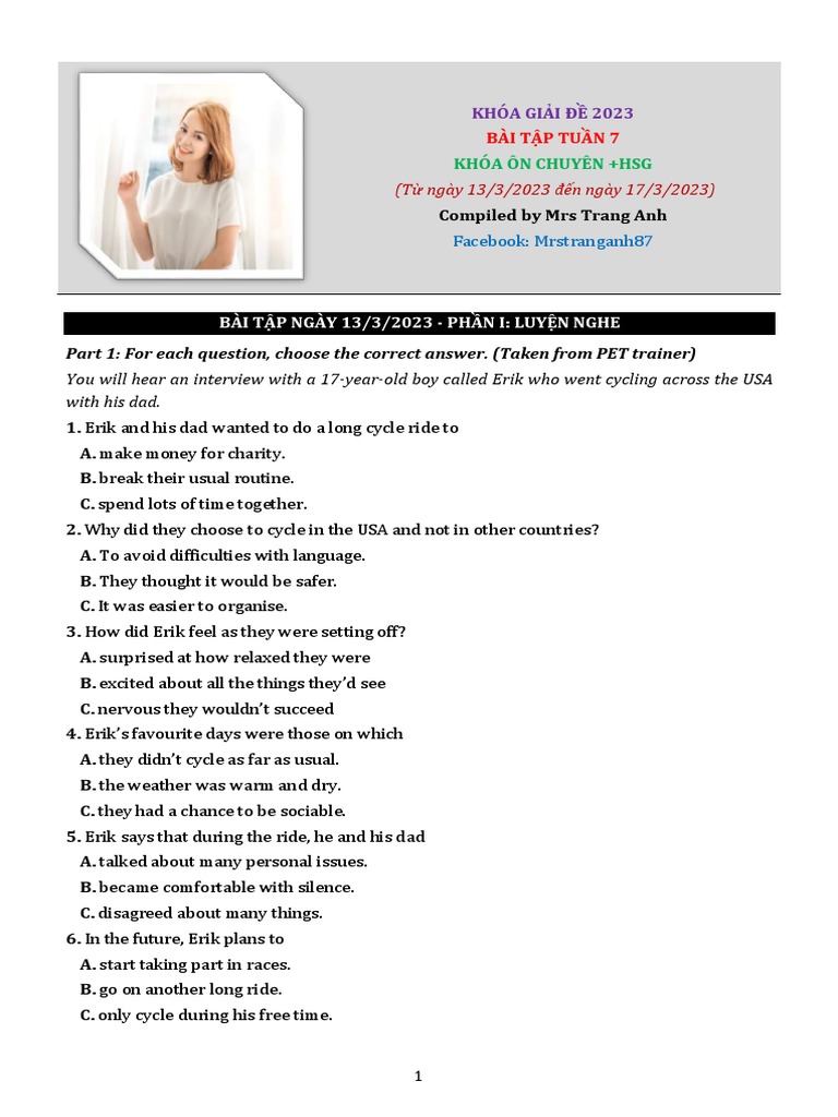 Bài Tập Ngày 13/3/2023 - Phần I: Luyện Nghe | PDF | Security Hacker | Vietnamese Cuisine