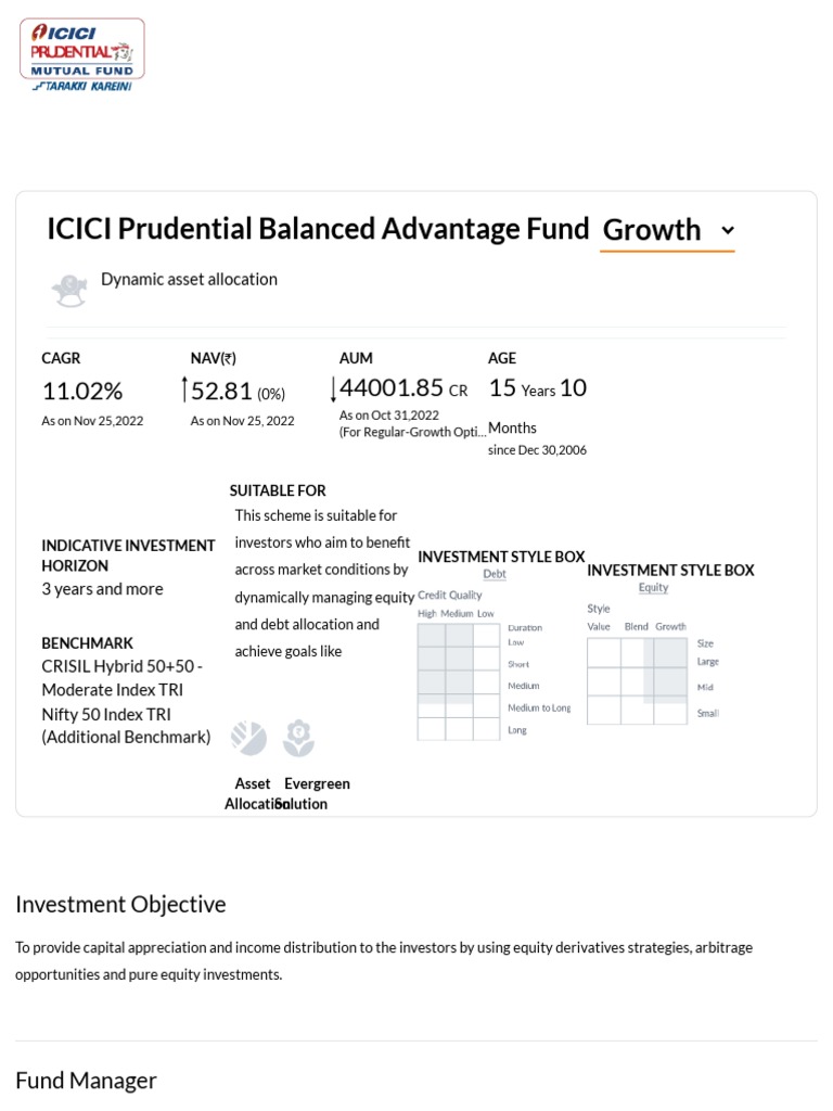ICICI Prudential Balanced Advantage Fund - Hybrid Funds - Dynamic Asset ... ICICI Prudential Balanced Advantage Fund - Hybrid Funds - Dynamic Asset ...