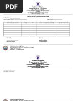 DepED Intake Sheet Forms Per DO 40, S. 2012 | PDF