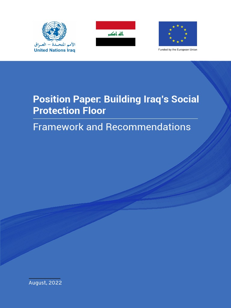 Iraq Social Protection Floor Framework | PDF | Social Protection | Welfare