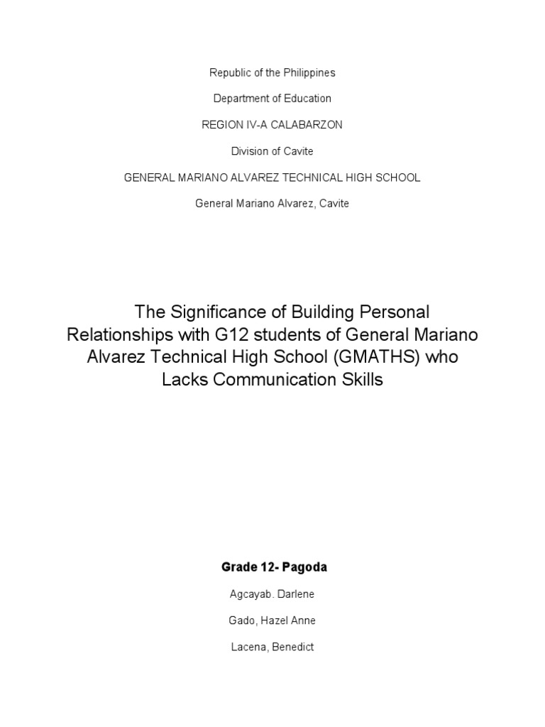 PR2 Group 2 | PDF | Communication | Experience