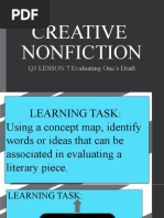 Creative Non-Fiction: Quarter 1, Module 5 | PDF | Genre | Narrative