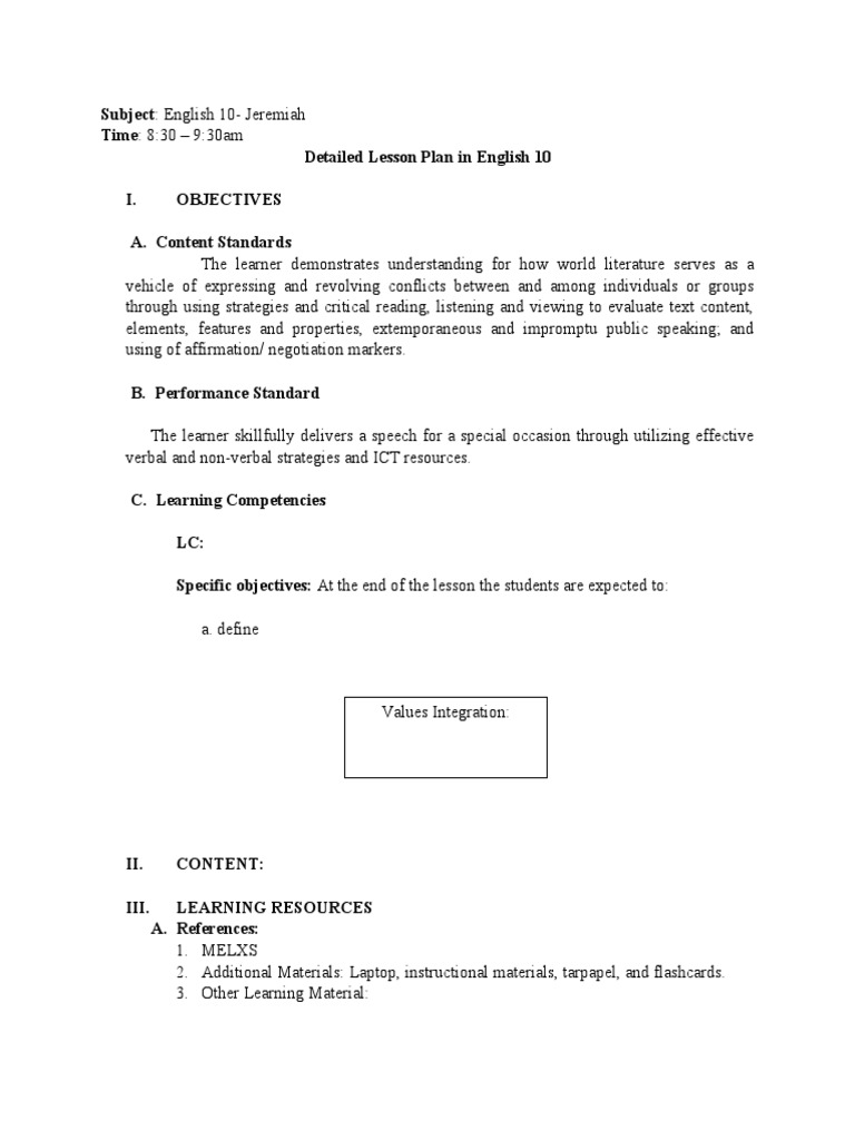 DLP Format | Download Free PDF | Learning | Lesson Plan