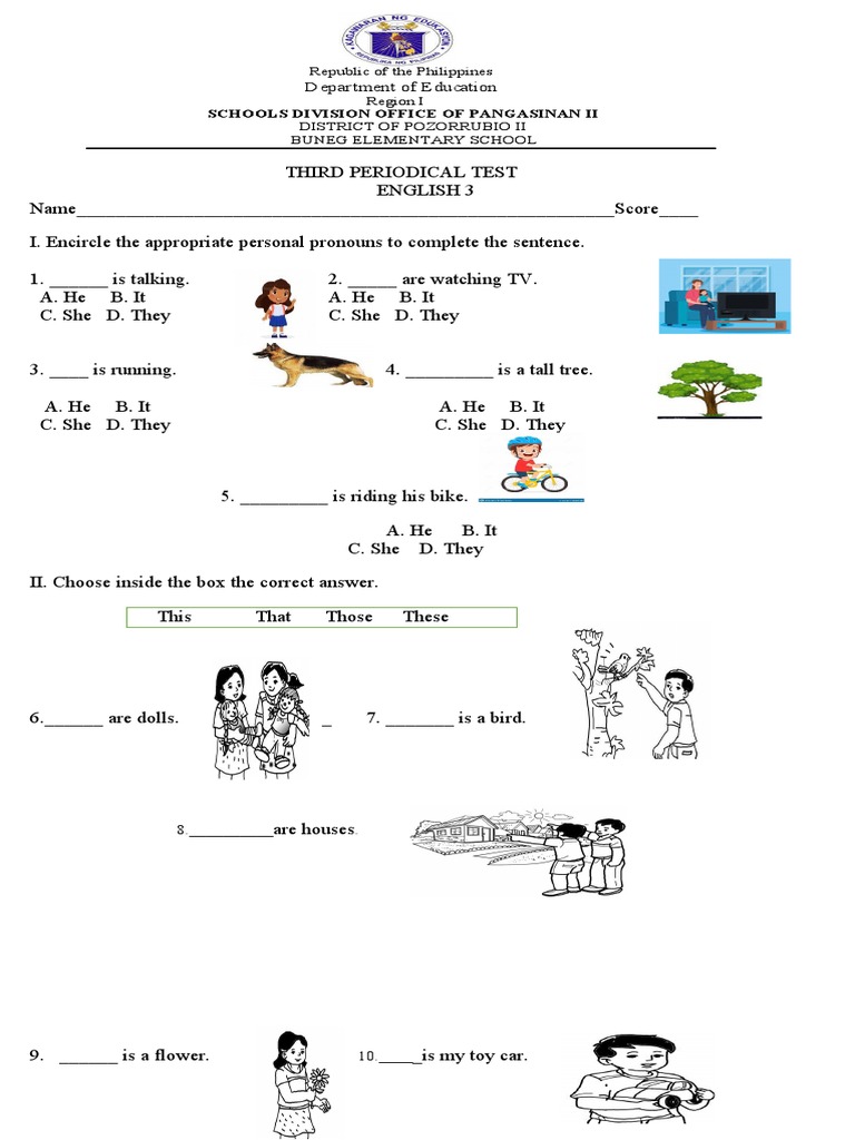 THIRD PERIODICAL TEST Eng | PDF | Elephant | Organisms