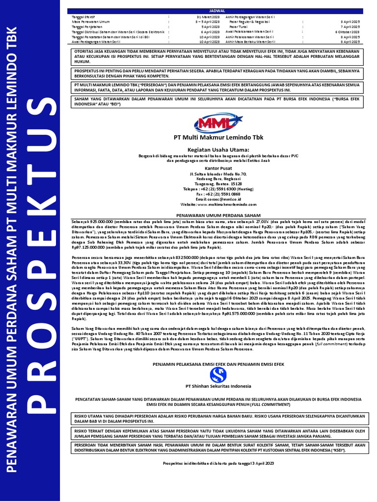 30 - Pipa Prospektus Ipo 2023 | PDF