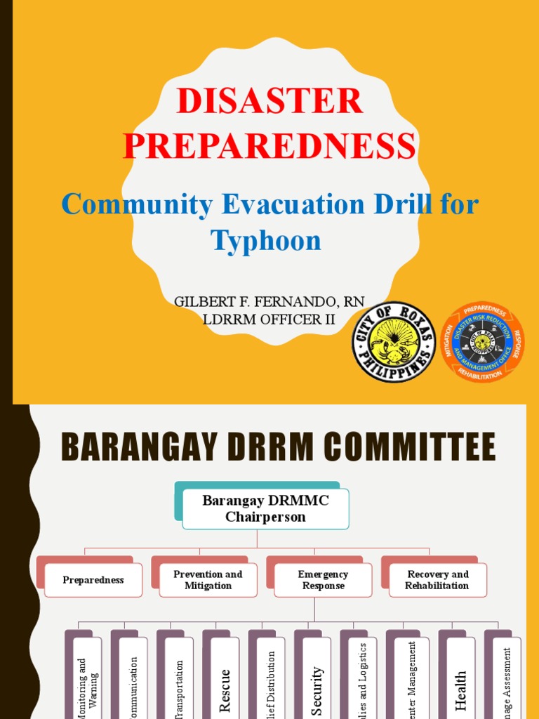 Disaster Preparedness: Community Evacuation Drill For Typhoon | PDF ...