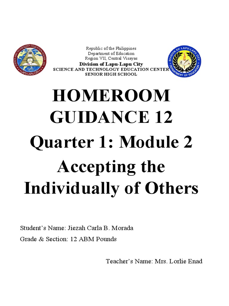 Guidance Q1 M2 | PDF | Attitude (Psychology) | Community