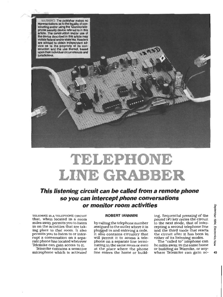 Telephone Line Grabber | PDF