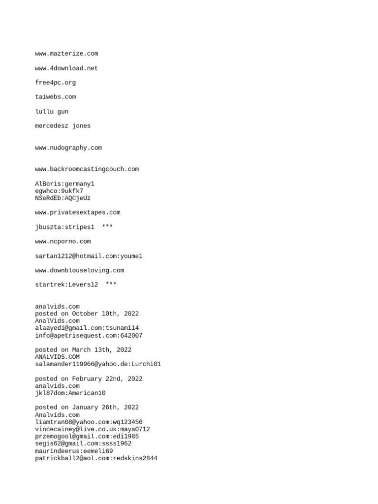 Passwords - November - 21 2022 001 BCS | PDF