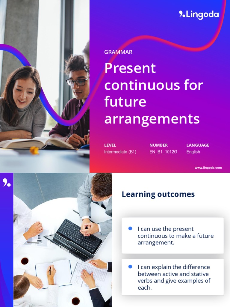 Present Continuous For Future Arrangements | Download Free PDF | Verb | Cognitive Science