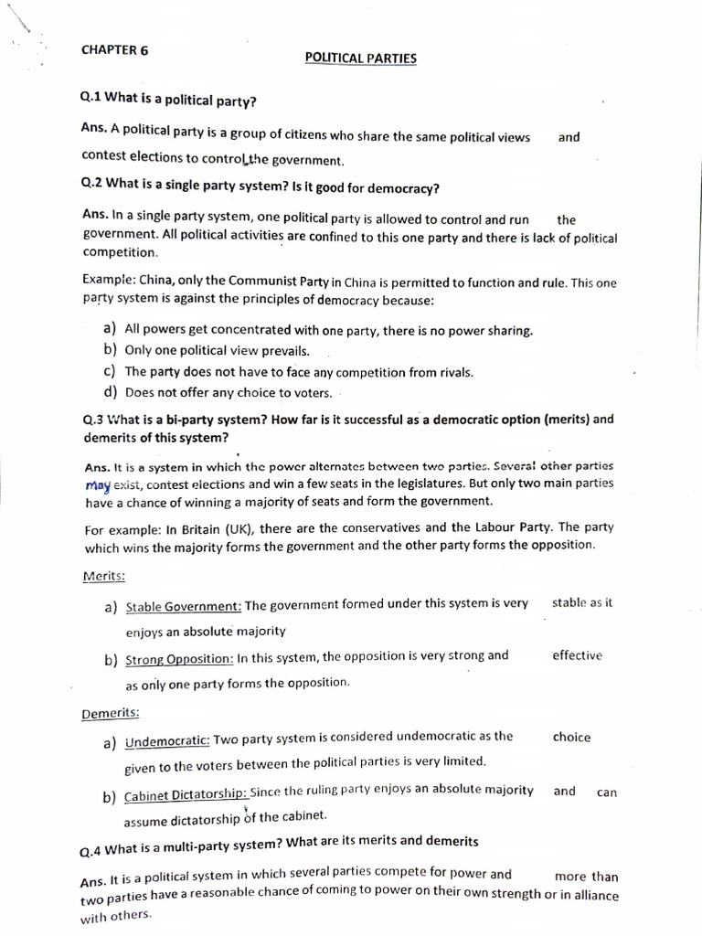 An Analysis of Political Systems: A Comparison of Single-Party, Two-Party, Multi-Party ...