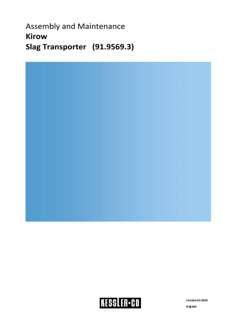 Kessler Assembly and Maintenance 1 | PDF | Crane (Machine) | Motor Oil