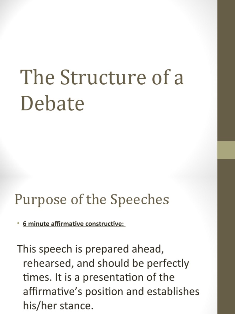 The Structure of A Debate | PDF | Decision Making