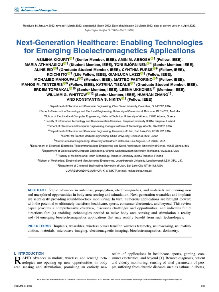 Next-Generation Healthcare: A Comprehensive Review of Enabling ...