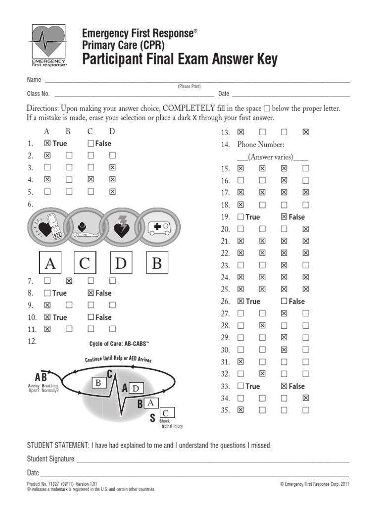 Participant Final Exam Answer Key: A C D B | PDF