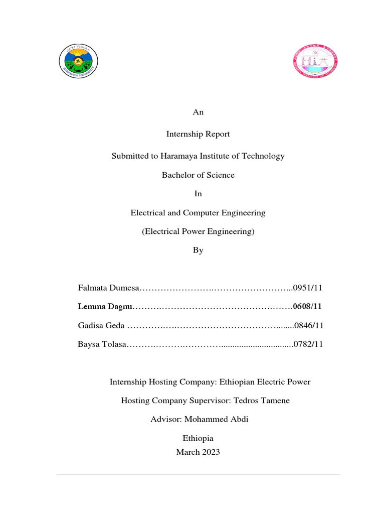 Internship Report on Ethiopian Electric Power | PDF | Transformer ...
