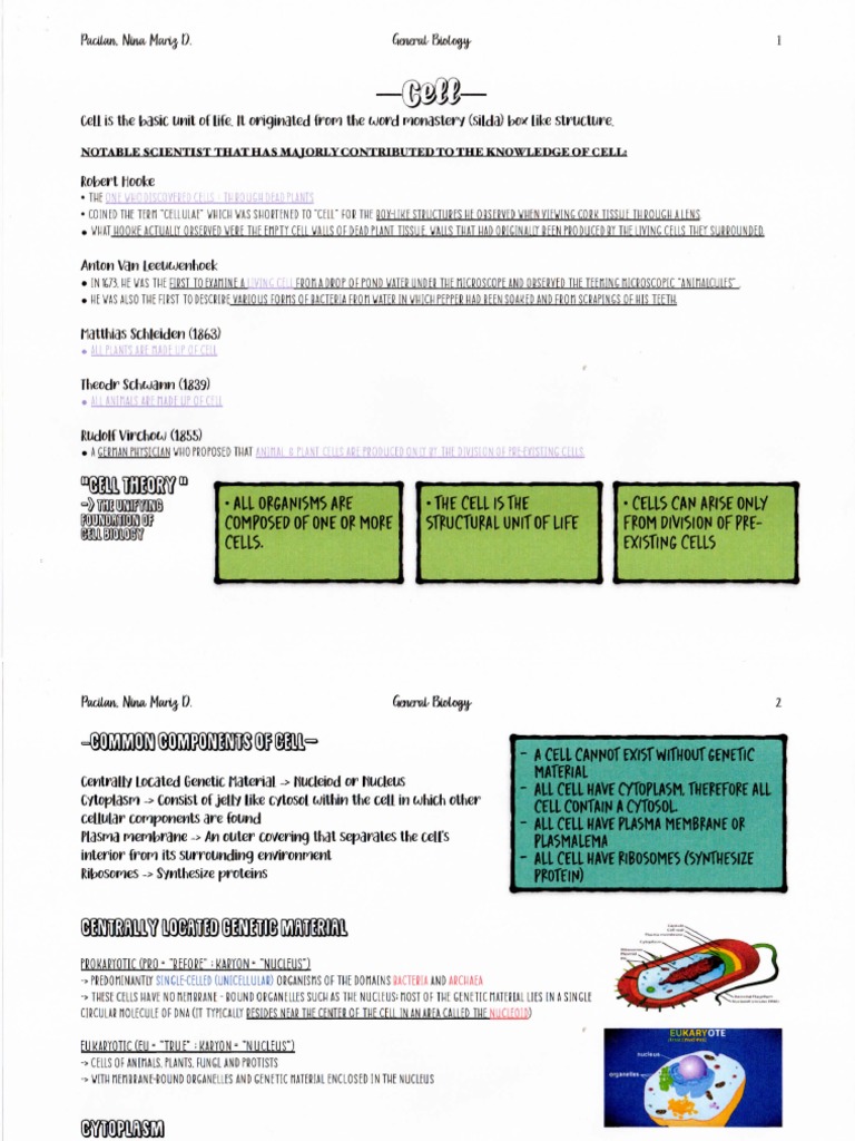 Quarter 2 Gen Bio Notes Page 1 4 | PDF