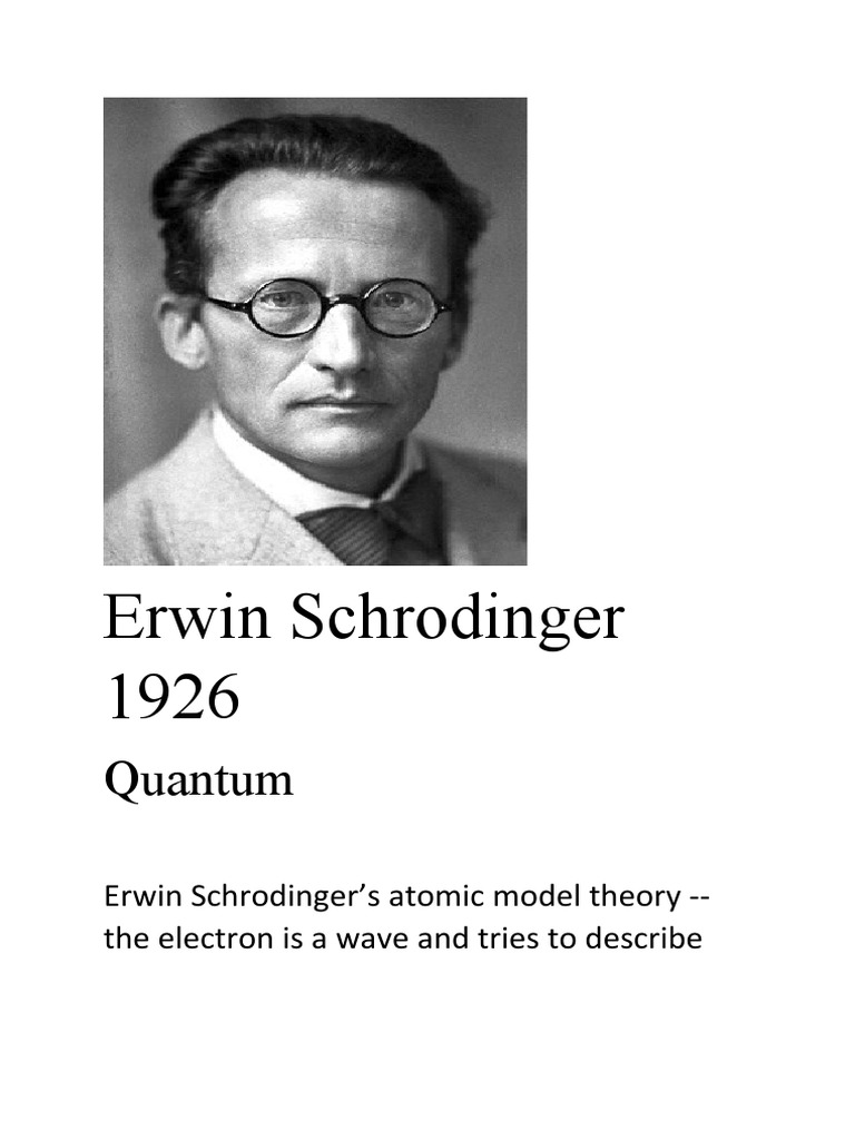 Erwin Schrodinger 1926 | PDF