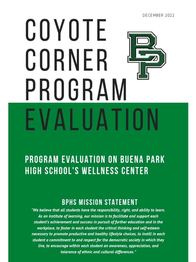 Program Evaluation | PDF | School Counselor | Program Evaluation