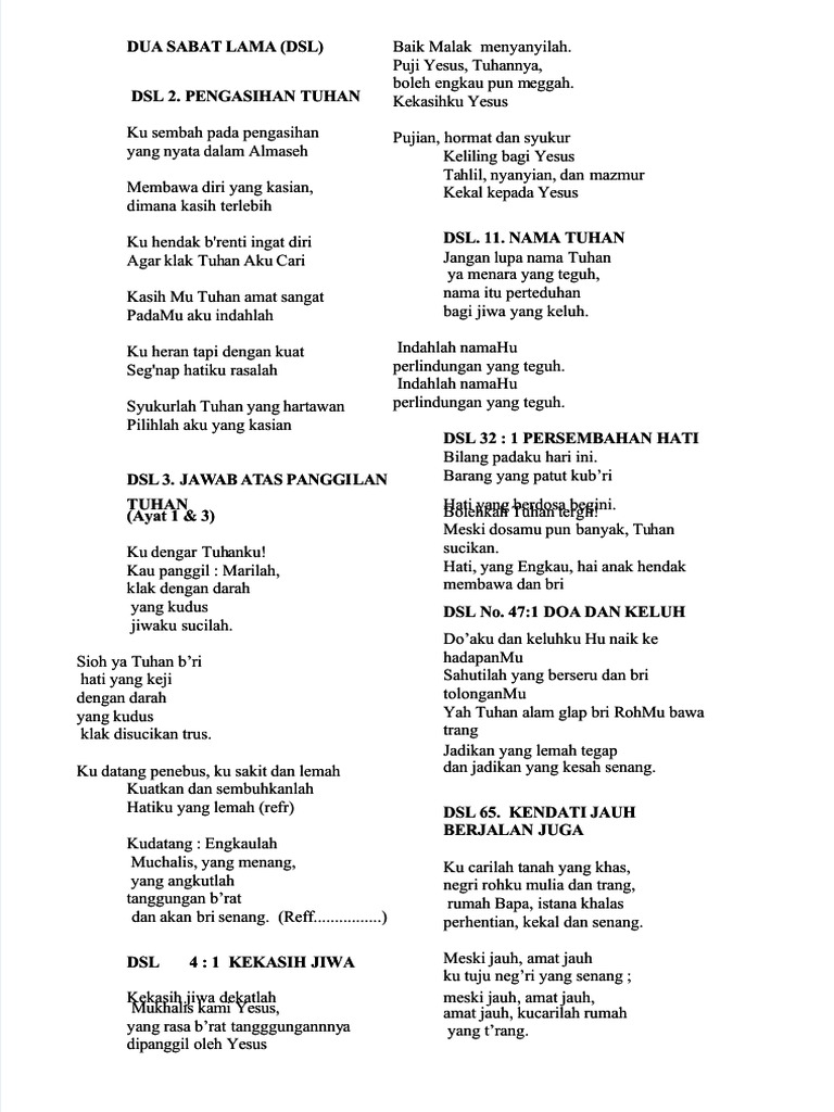 Dua Sabat Lama - Compress | PDF