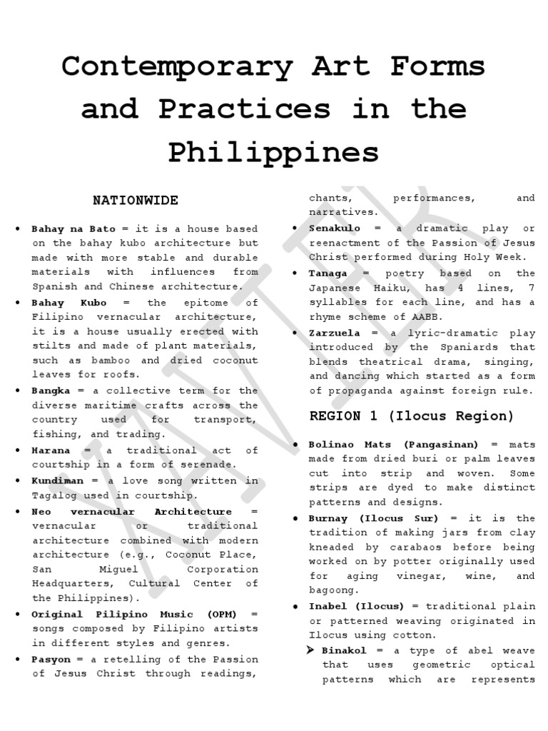 Filipino Cultural Arts & Traditions | PDF