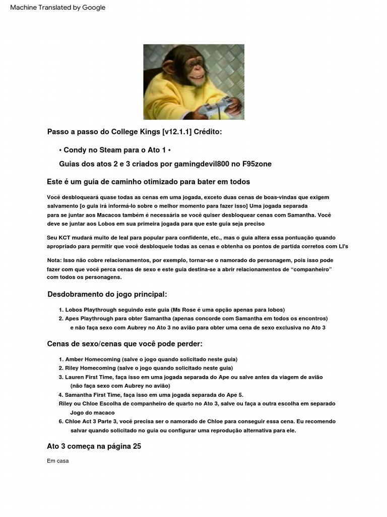 v13.0.1 College Kings Walkthrough Optimised Path Bang Everyone | PDF